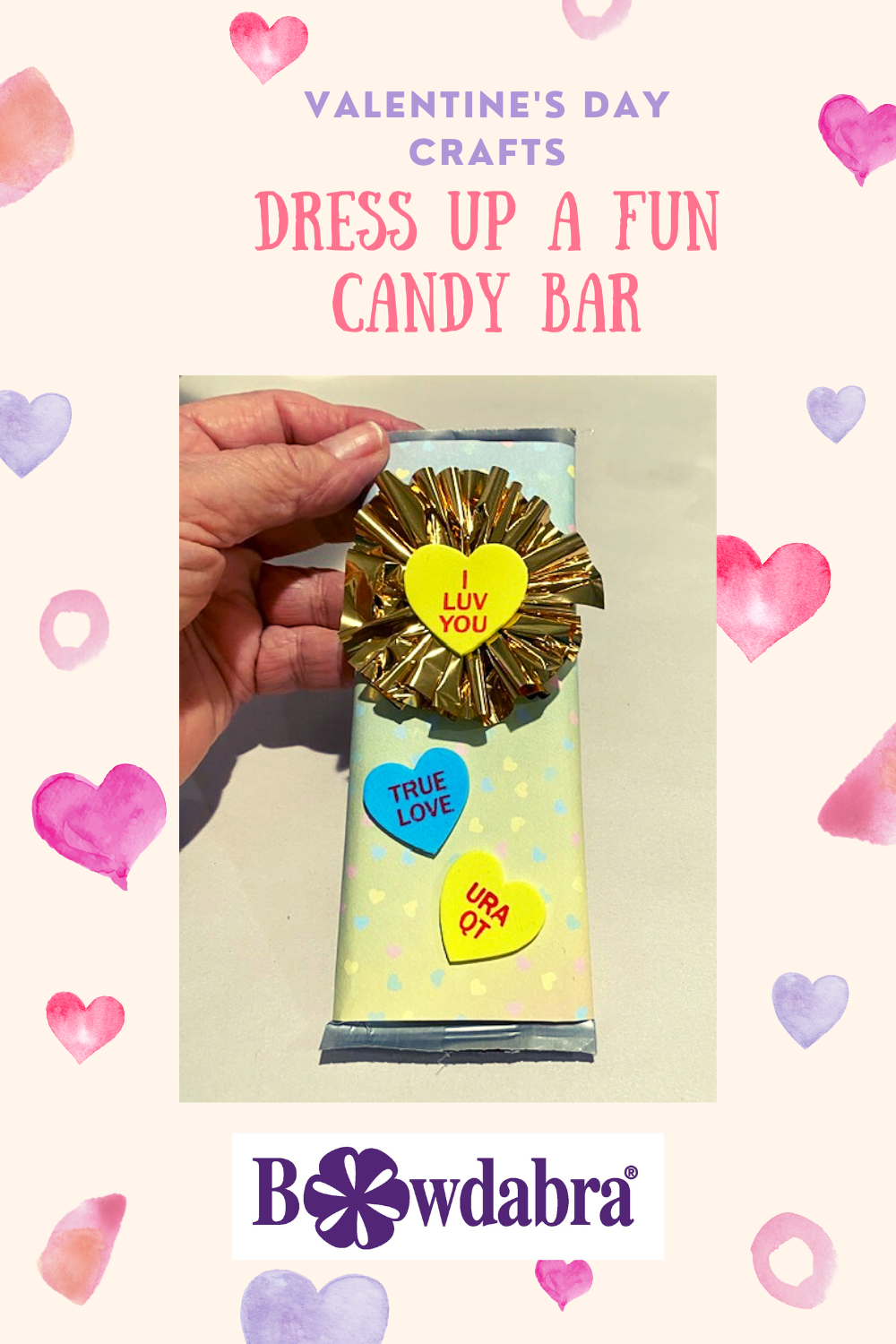 Make it easy crafts: How to dress up a fun candy bar for Valentine's Day