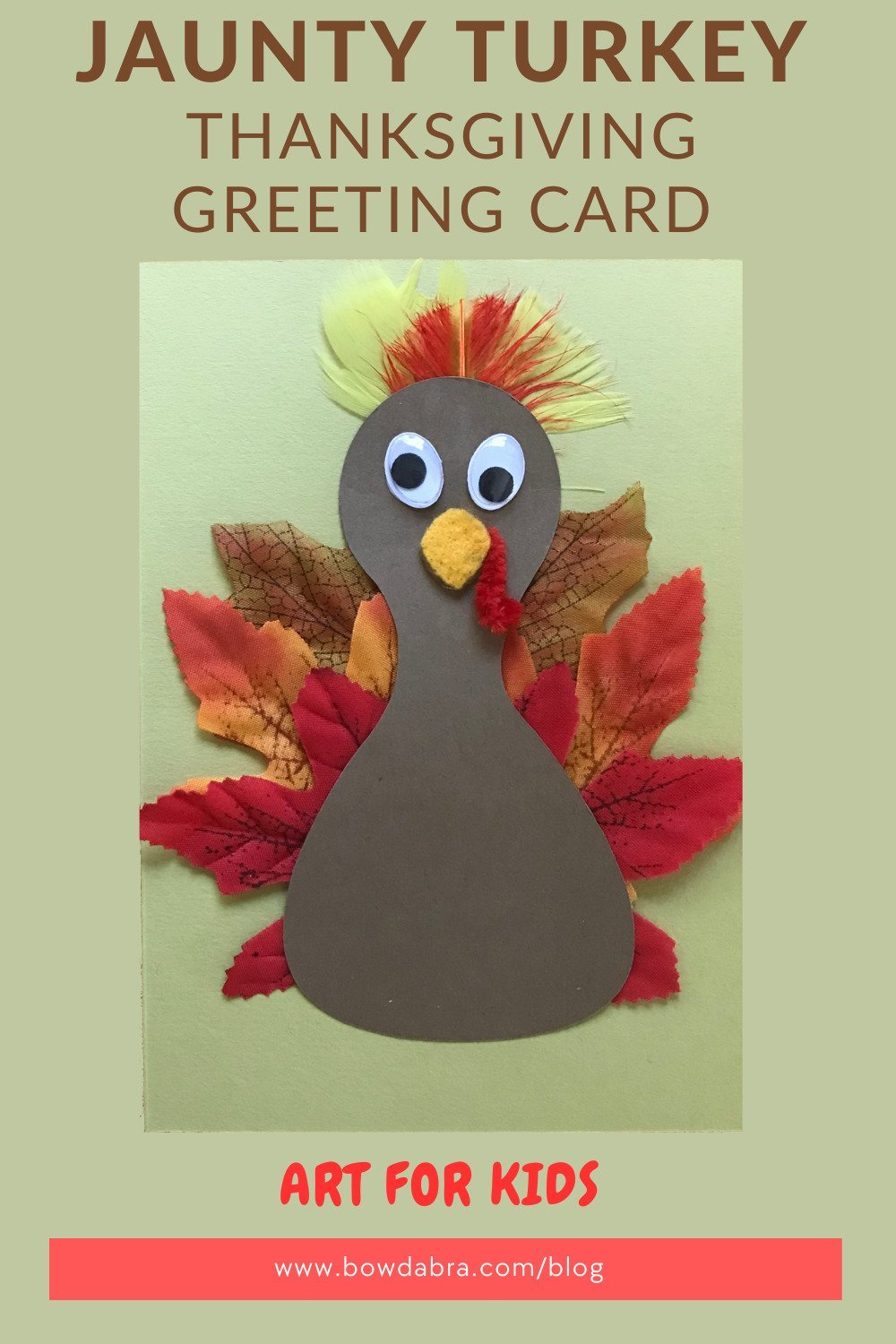 How to make a jaunty turkey Thanksgiving greeting card