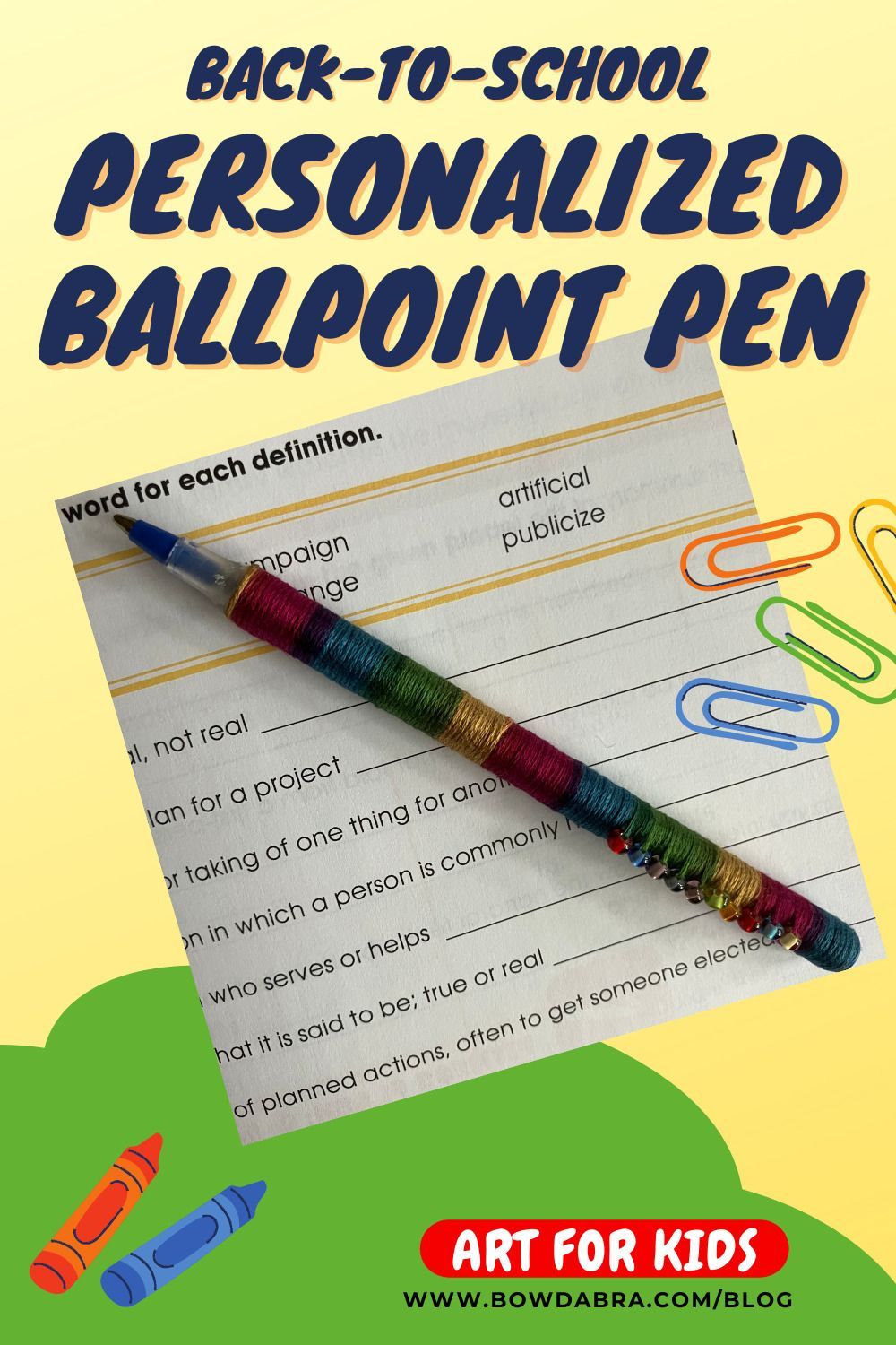 Step by step tutorial for a unique personalized ballpoint pen