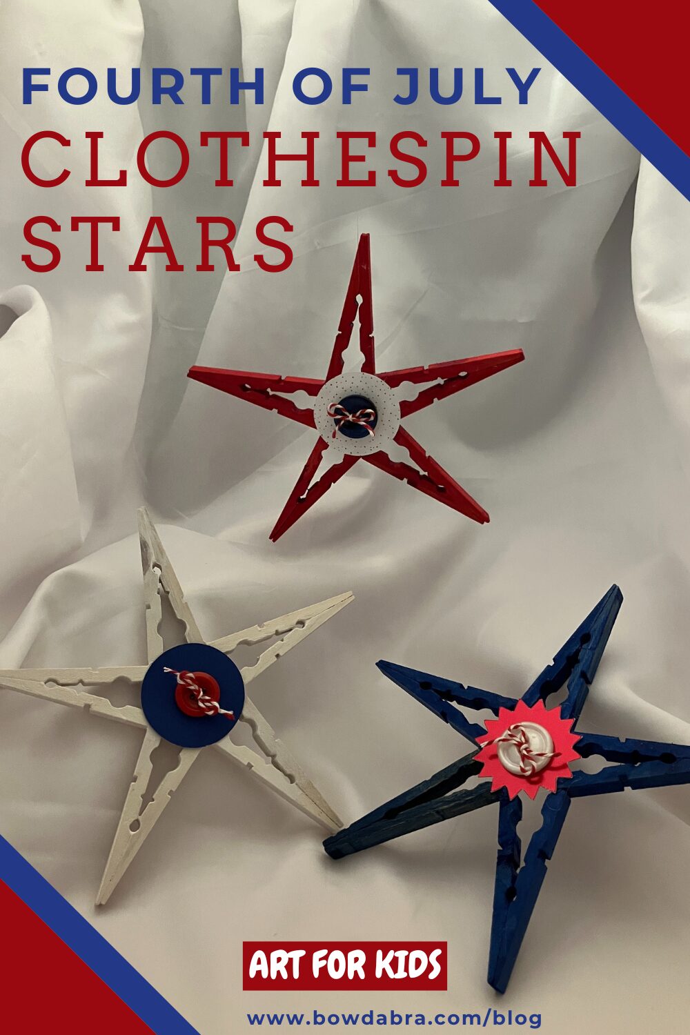 How to make Clothespin stars for July 4th decor